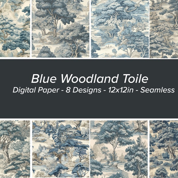 Toile Digital Paper - Etsy