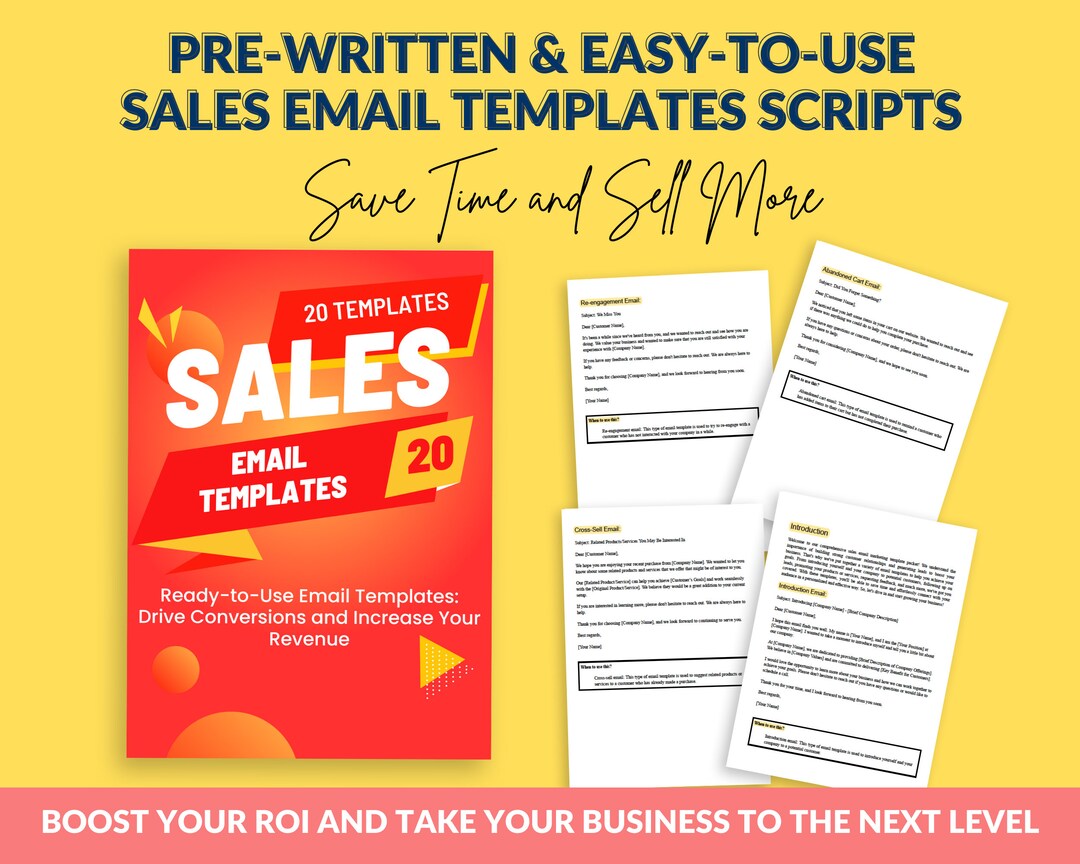 Sales Email Templates Prewritten Scripts More Conversions Sales ...