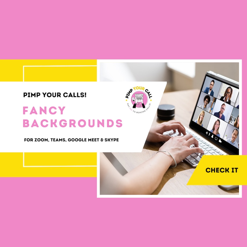 Pimp Your Call Virtual Backgrounds Home Office Backdrop - Etsy Israel