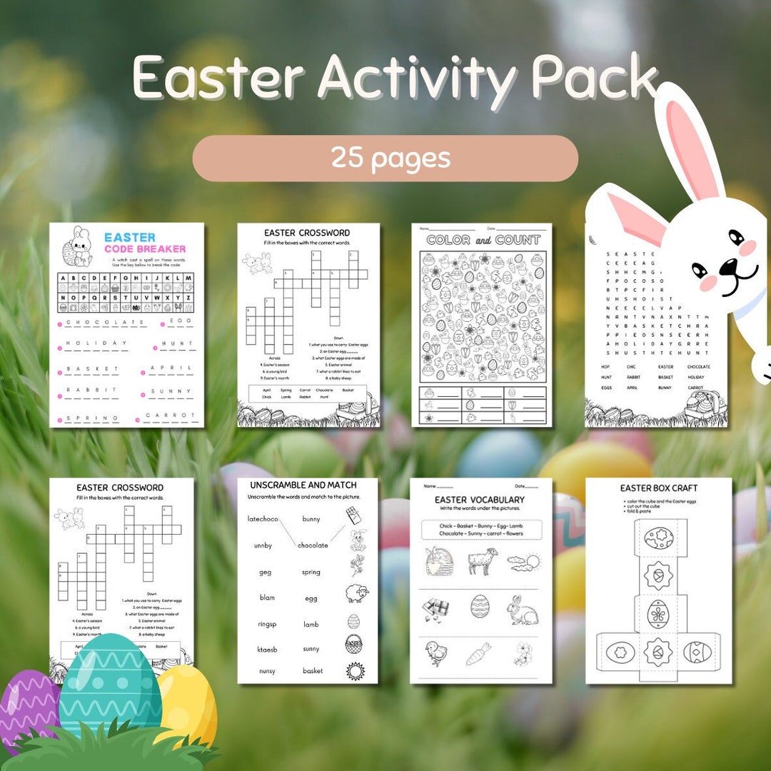 Easter Activity Pack, Easter Games, Easter Word Search, Easter Coloring ...