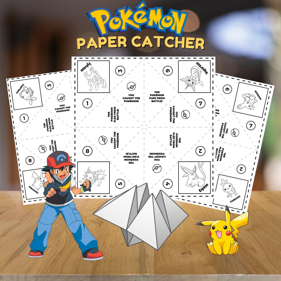 20 Pokemon Paper Crafts, Printable Pokemon, Pokemon Themed Craft ...