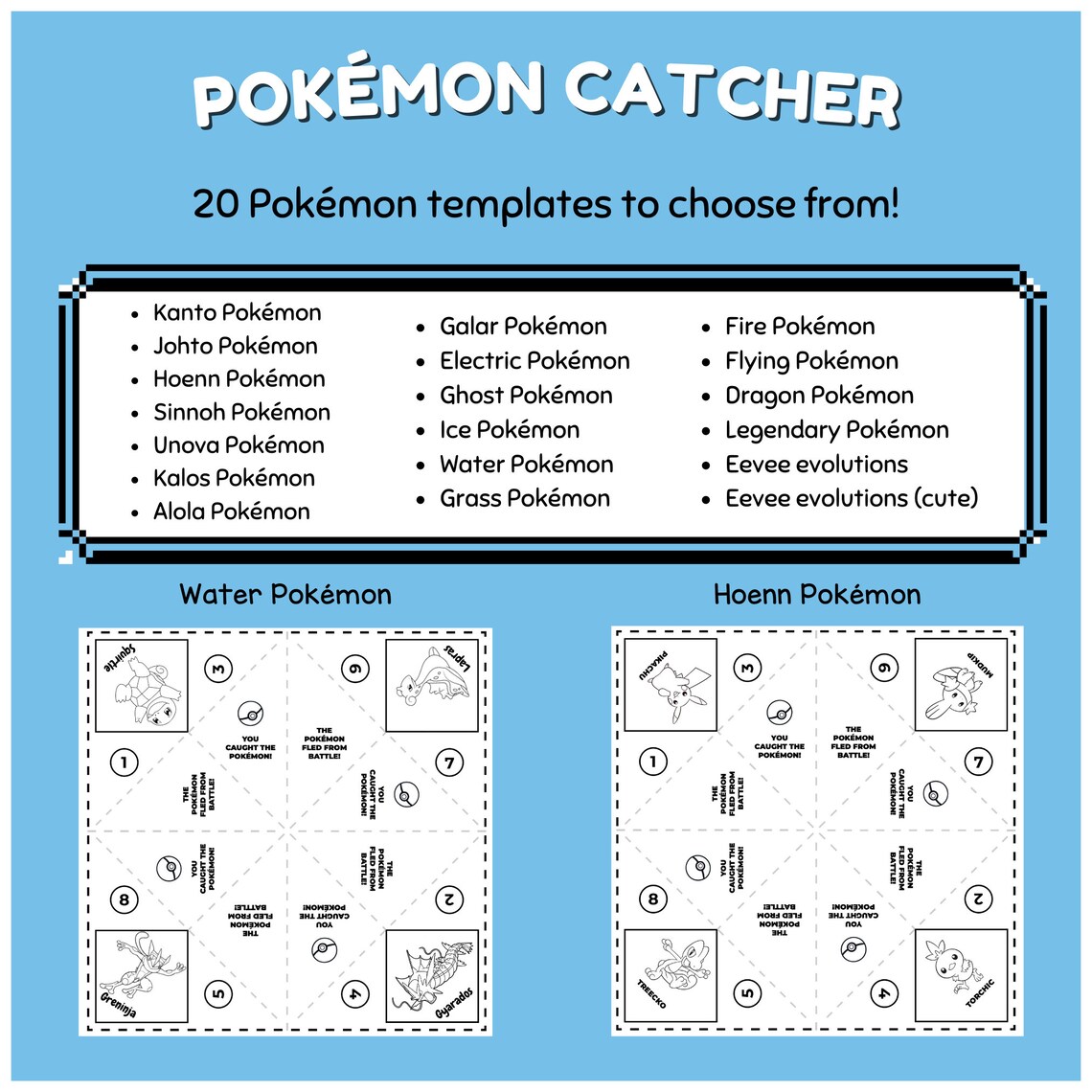 20 Pokemon Paper Crafts, Printable Pokemon, Pokemon Themed Craft ...