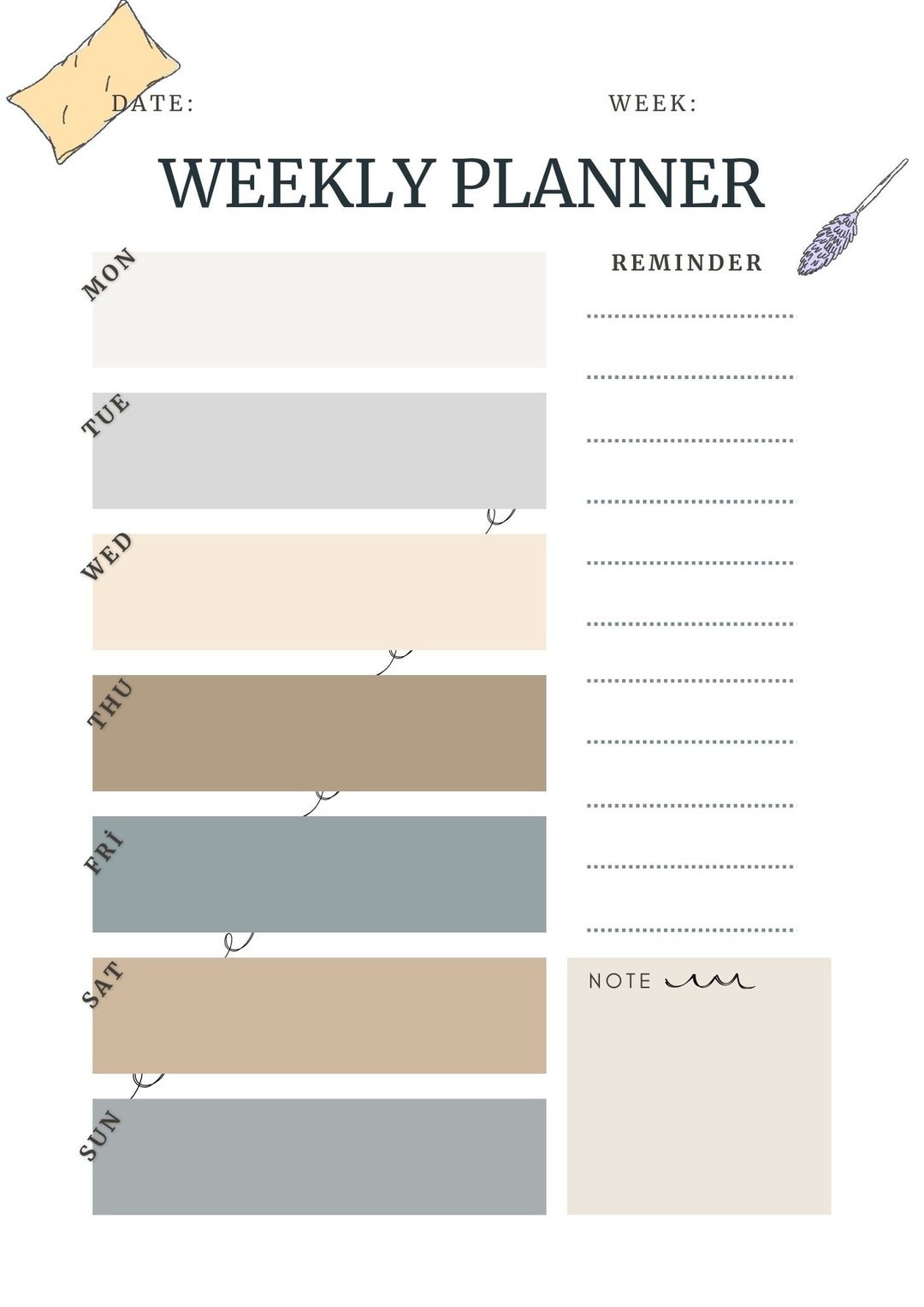 Weekly Planner - Etsy