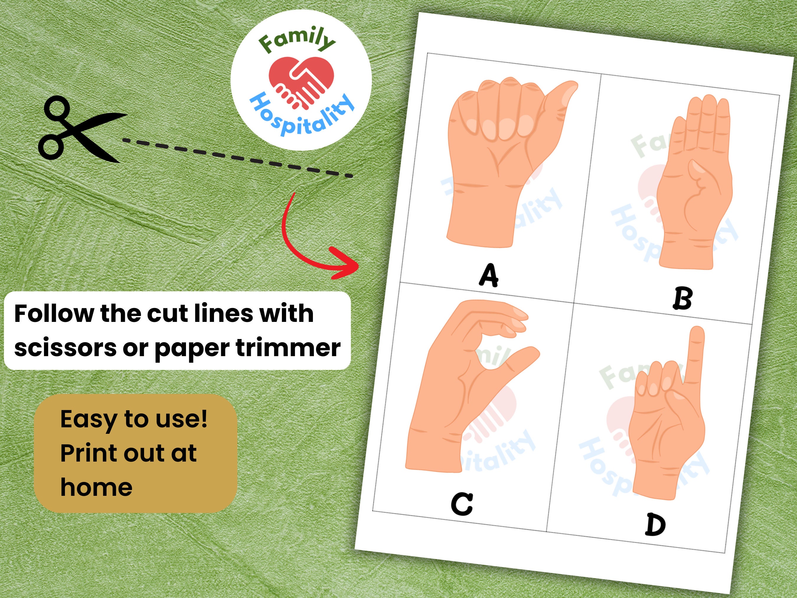 Asl Alphabet Bundle Flashcards Printable Sign Language Alphabet Cards ...