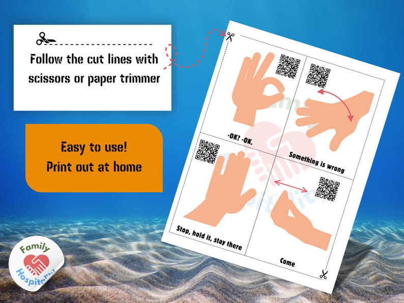 Dive Hand Signals Bundle Flashcards Printable Dive Signals Video ...