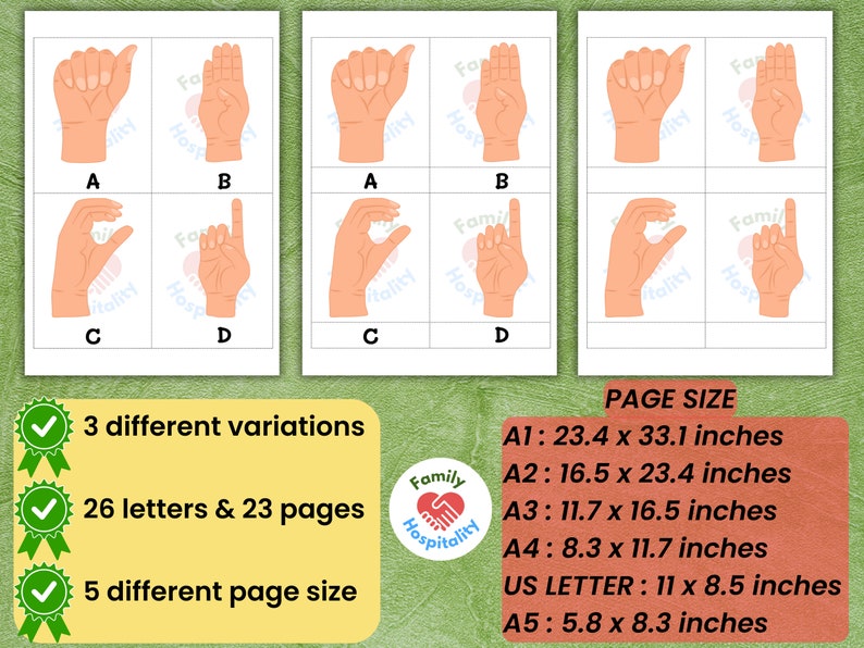 Asl Alphabet Bundle Flashcards Printable Sign Language Alphabet Cards ...