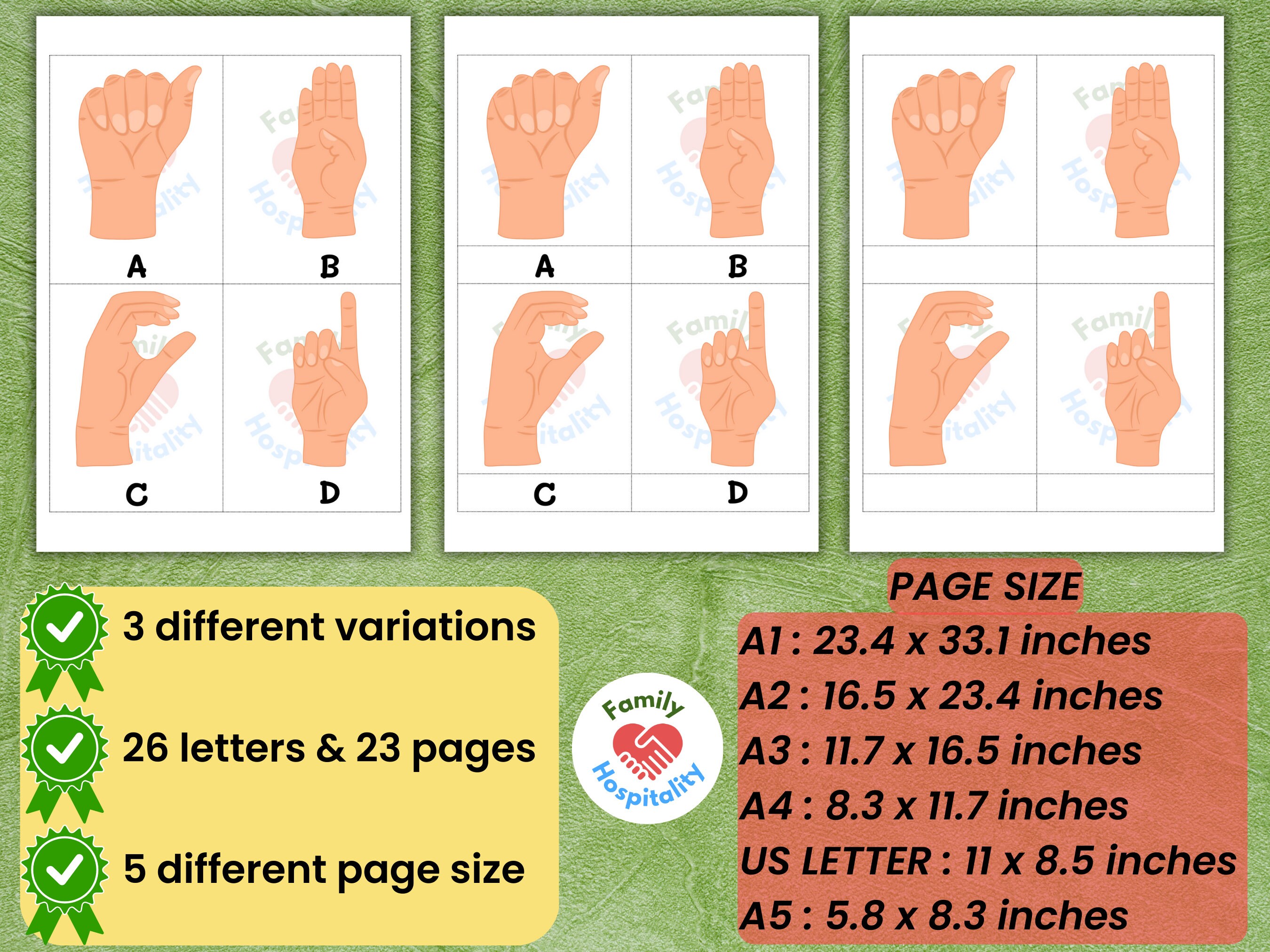 Asl Alphabet Bundle Flashcards Printable Sign Language Alphabet Cards ...