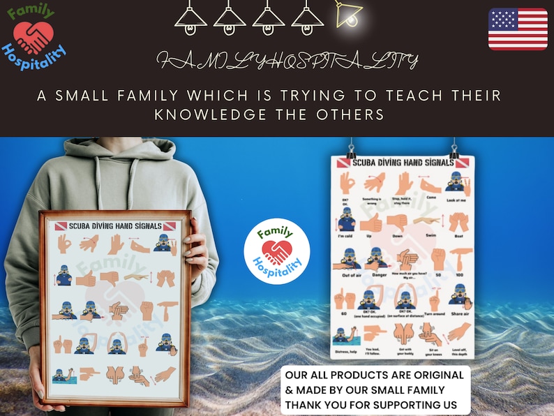 Dive Hand Signals Bundle Flashcards Printable Dive Sign Cards Dive ...