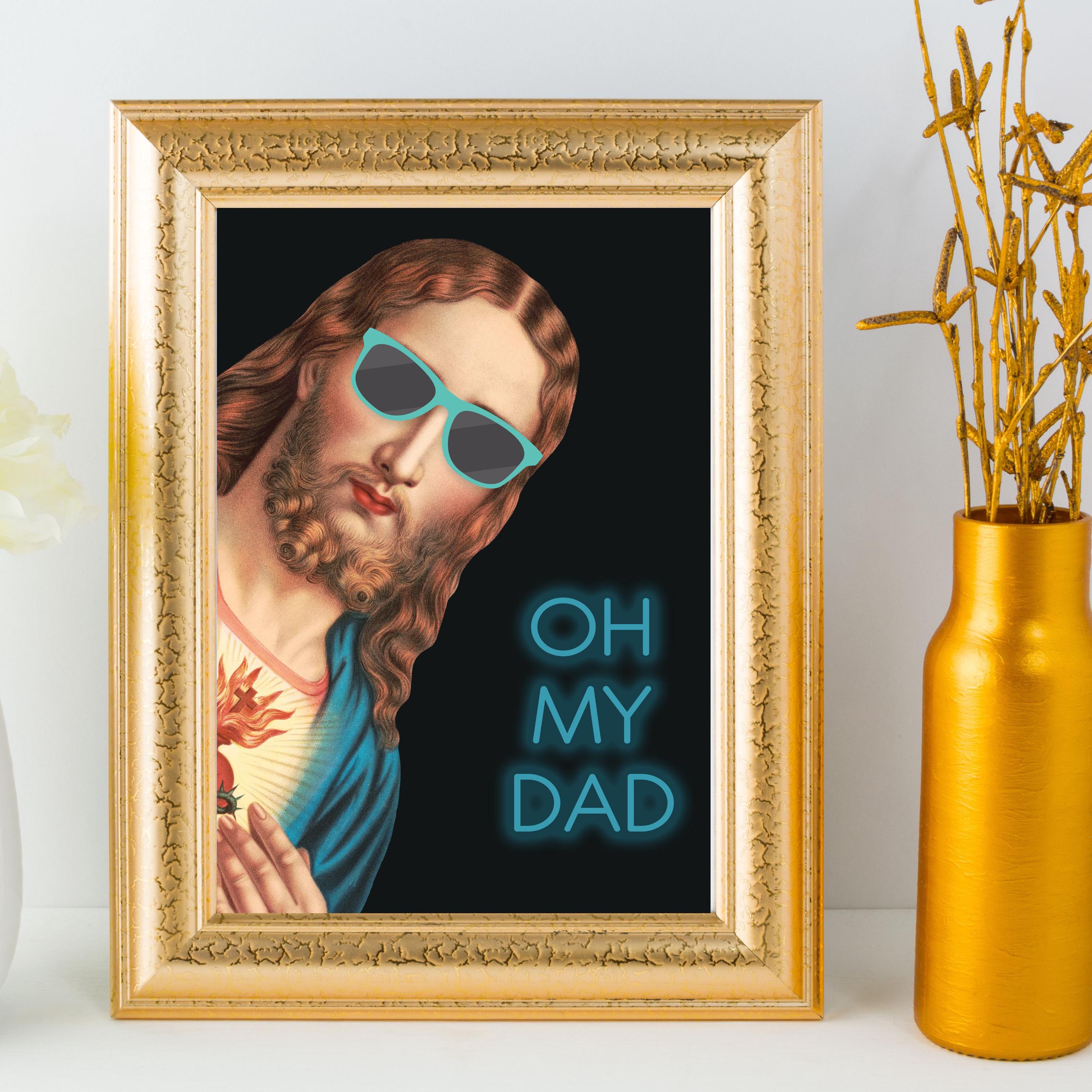 Funny Jesus Art Print: Eclectic Maximalist Decor (giclée) - Etsy