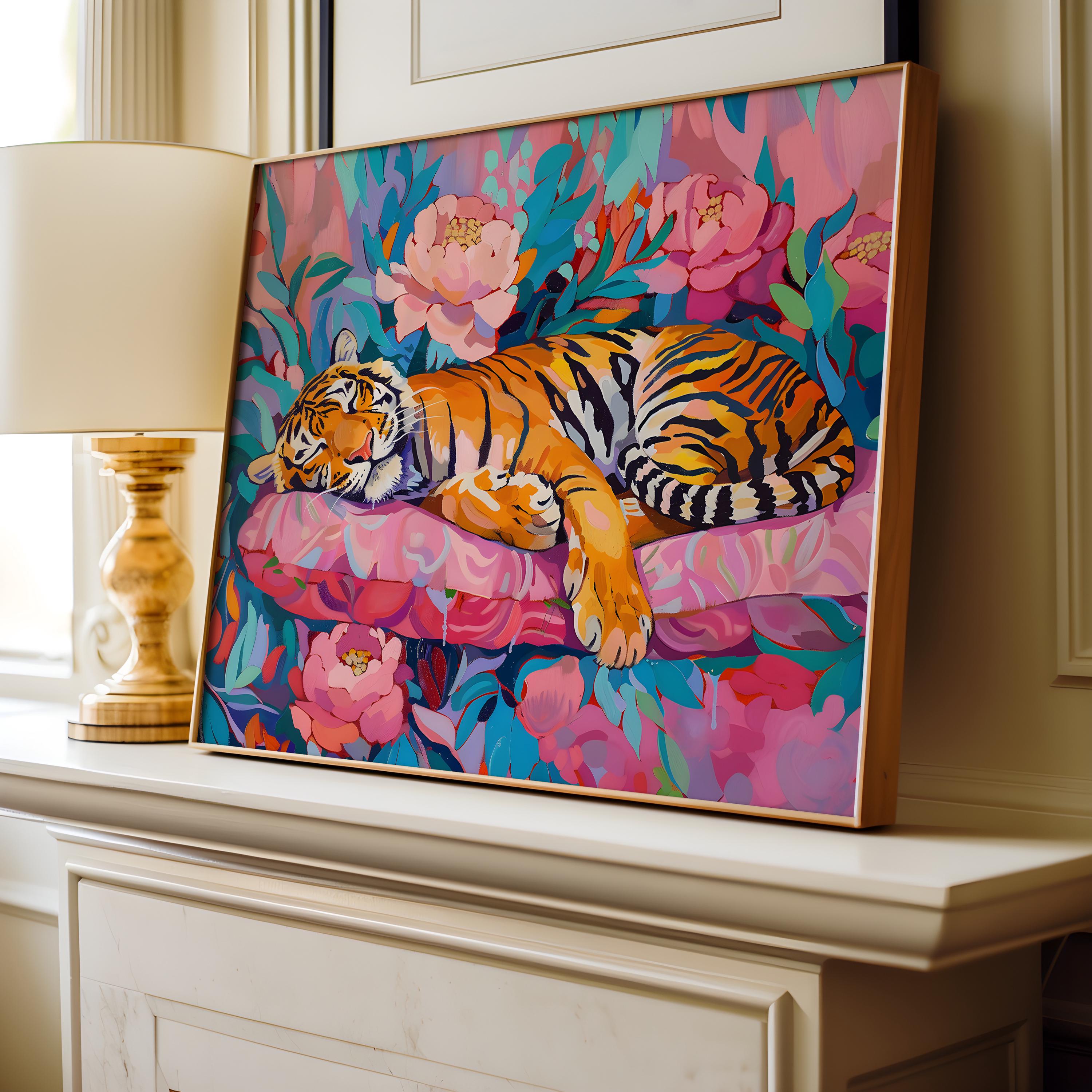 Maximalist Wall Art | Tiger Wall Art PRINTED Museum Quality Poster ...