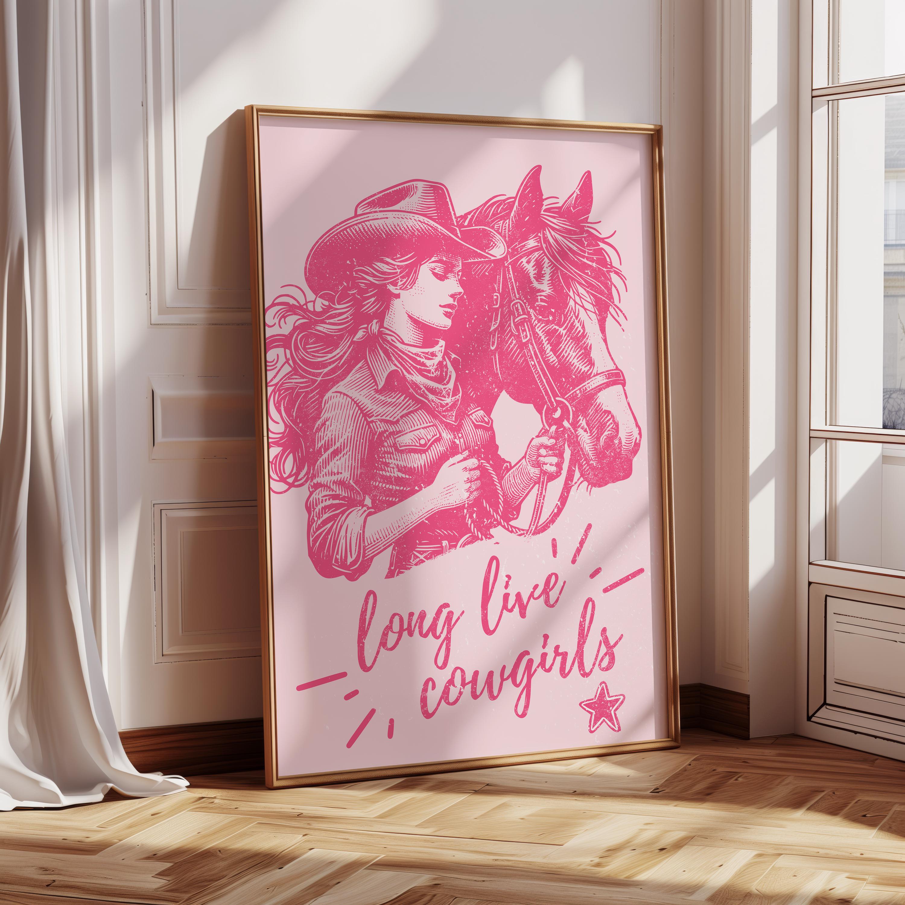 Long Live Cowgirls Pink Aesthetic Cowgirl Aesthetic Wall Art ...