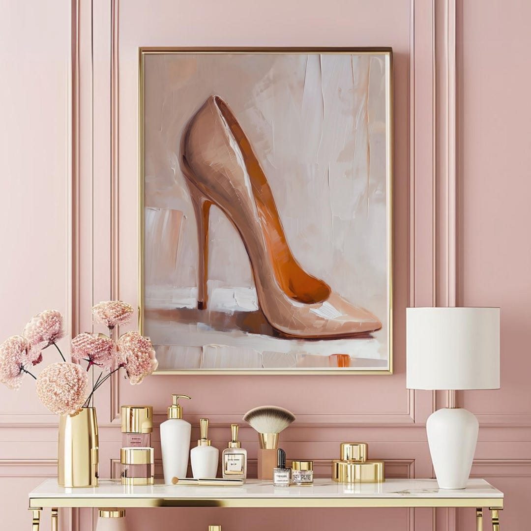 Coquette Room Decor Art Print, Stiletto High Heels Shoe Printable ...