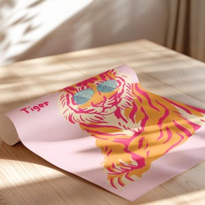Large Wall Art Trendy, Go Get Em Tiger Printed Poster, Cool Trendy Wall ...
