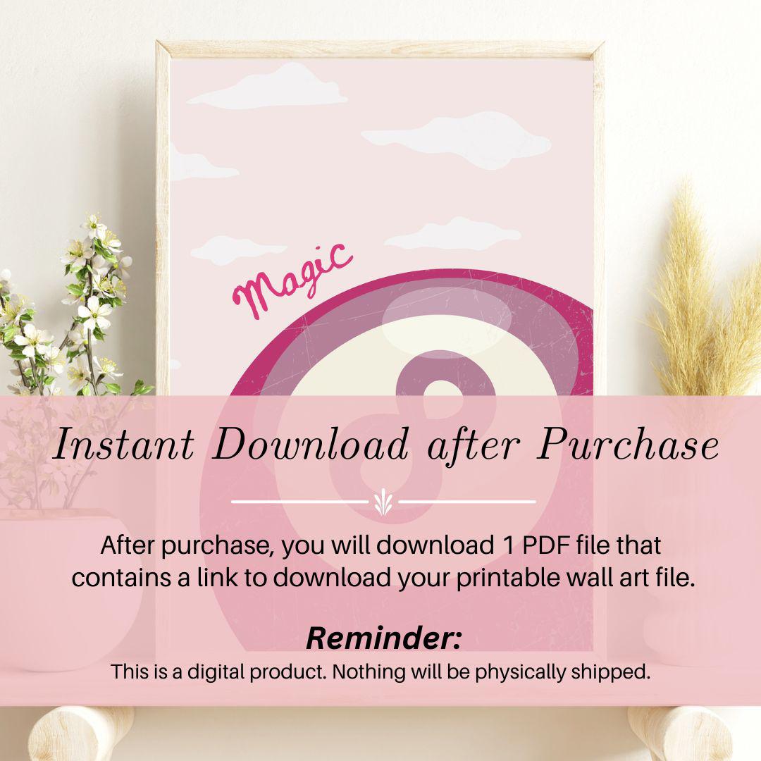 Magic 8 Ball Poster | Digital Download | Crystal Ball | Bedroom Dorm ...