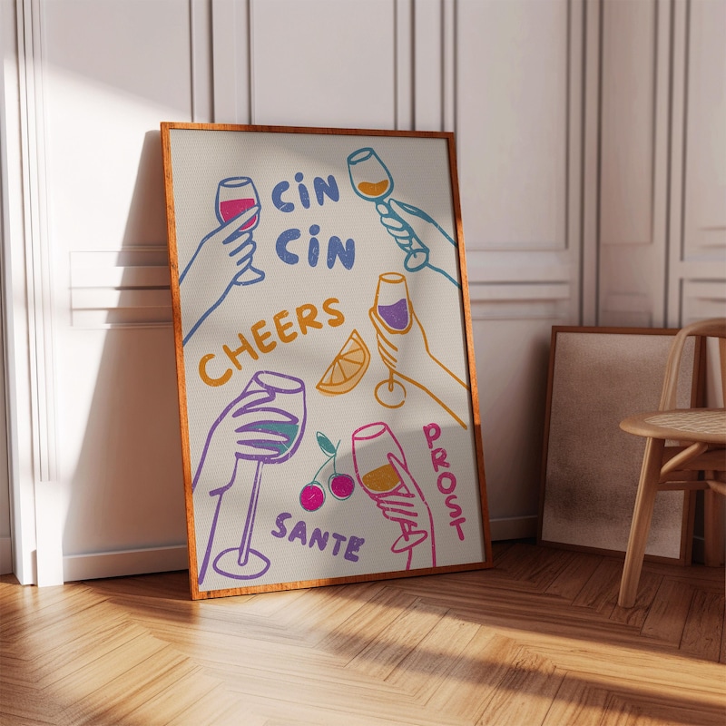 Cheers Painting - Etsy
