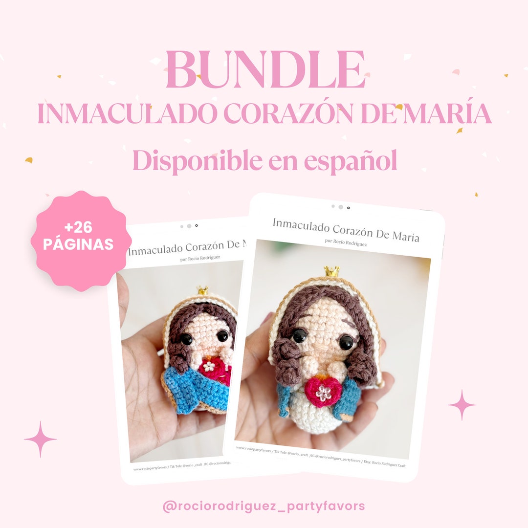 PACKAGE of Patterns in SPANISH KEYCHAIN Immaculate Heart of Mary, Pdf ...