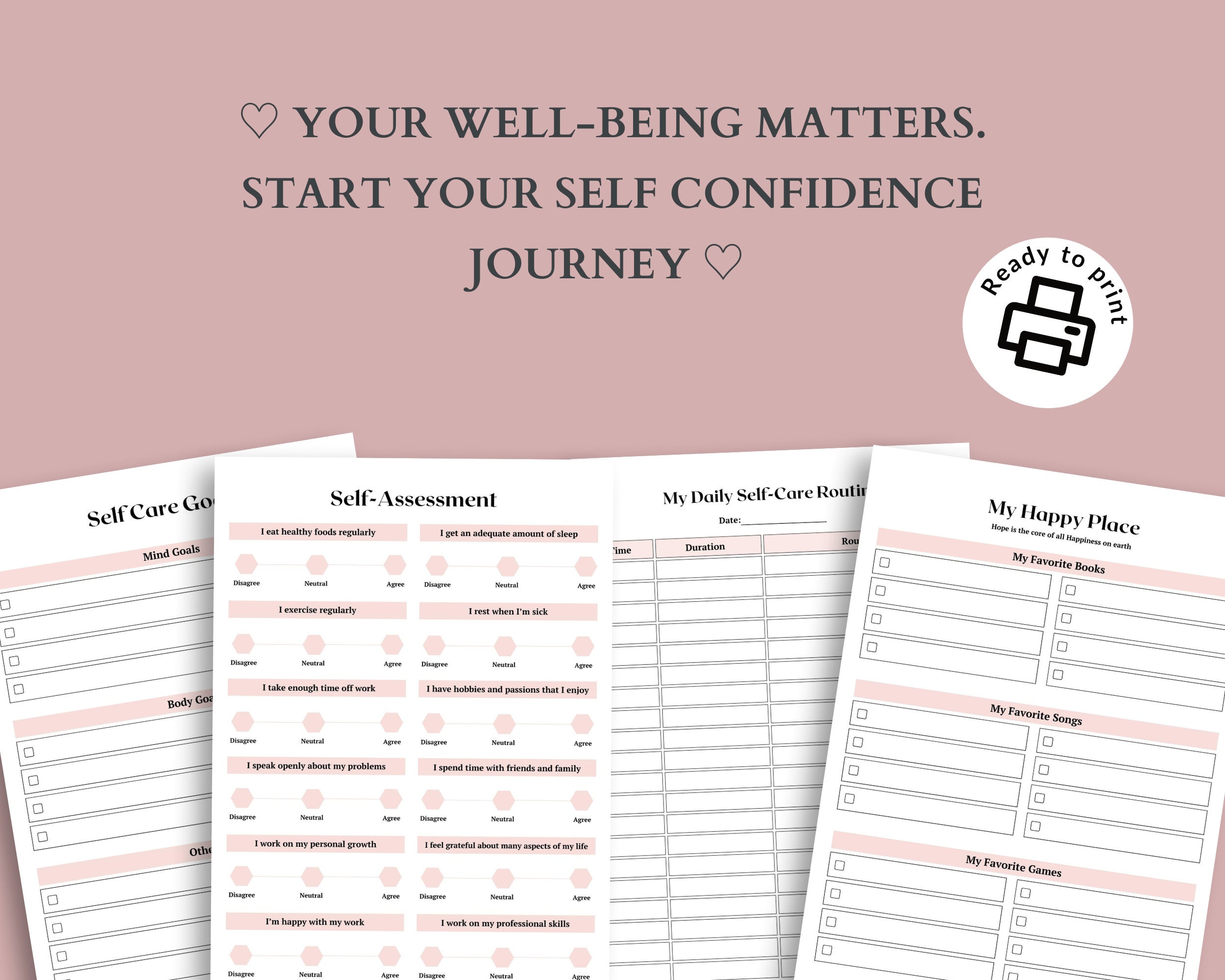 2024 Self Confidence Journal Printable and Editable Canva KDP - Etsy