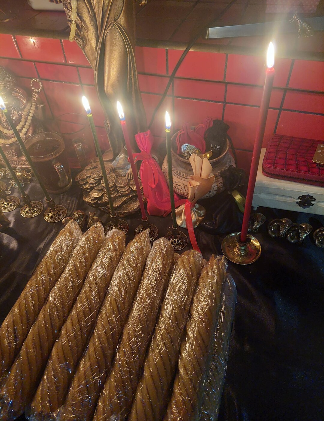 10x Spell Candles for Exorcism Witch Herbs Natural Beeswax Witch ...