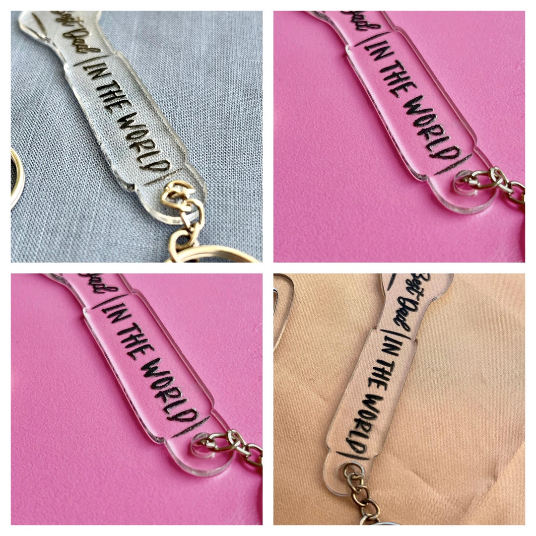 Handy & Fancy Father's Day Key Chainbest Dad in the World Print Key ...