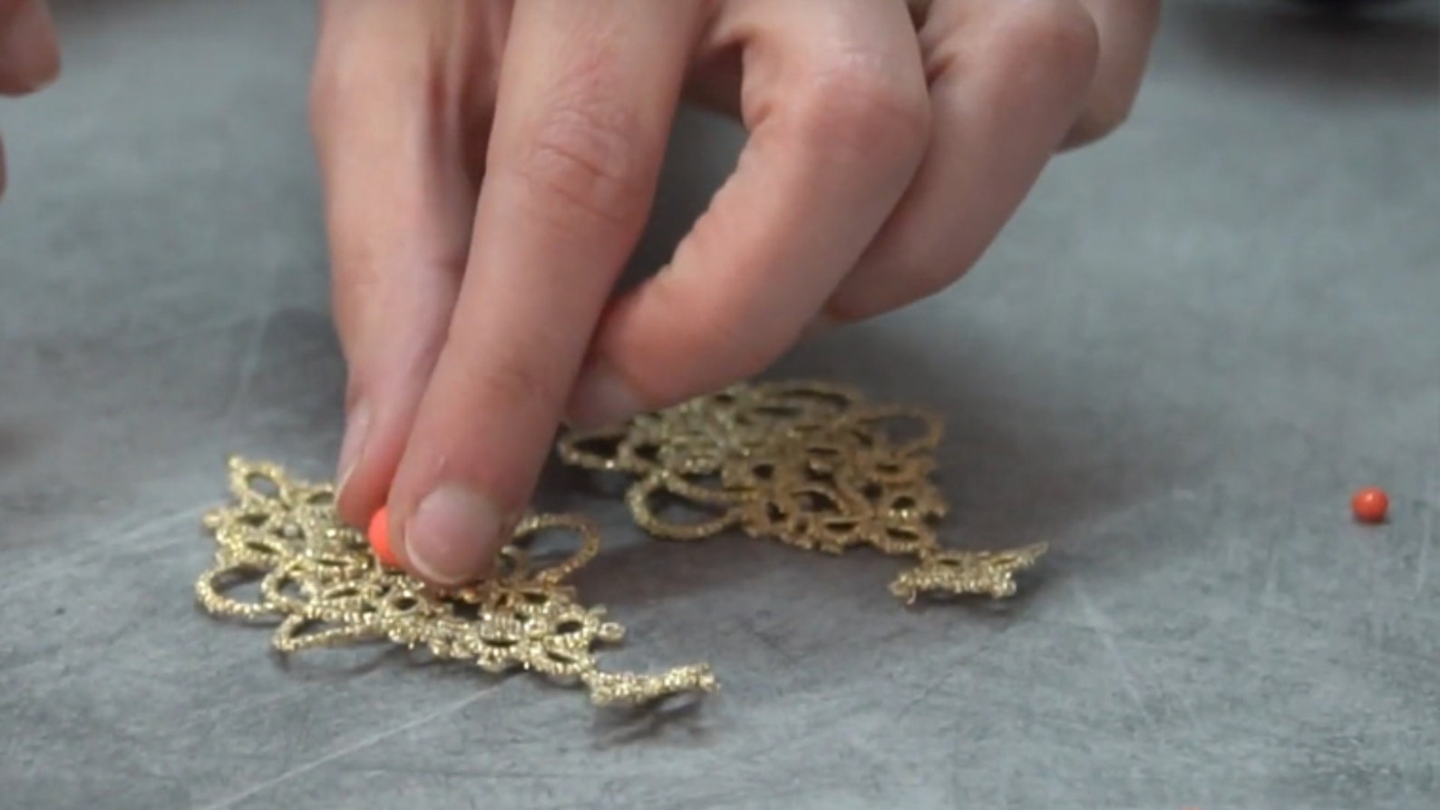 Tatting Lace Earrings With Fuchsia Dafne - Etsy