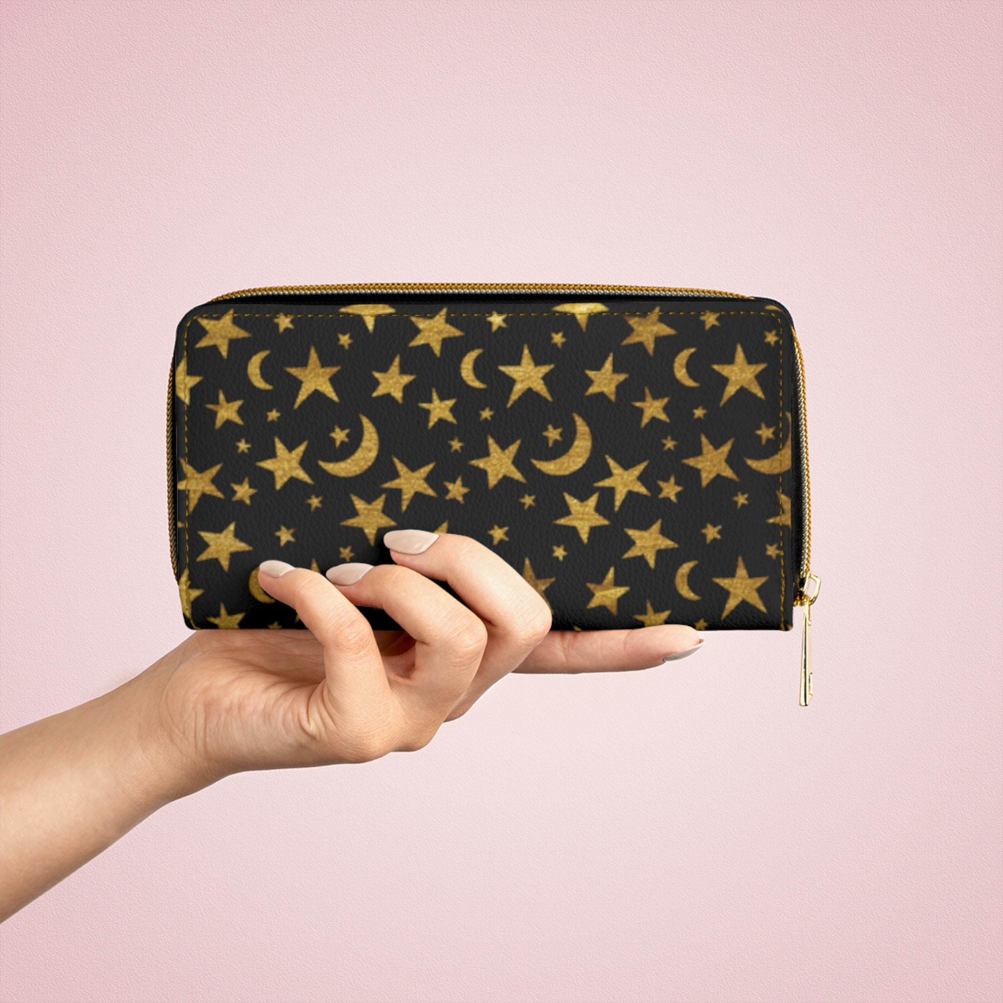 Moon Star Celestial Zipper Wallet - Etsy