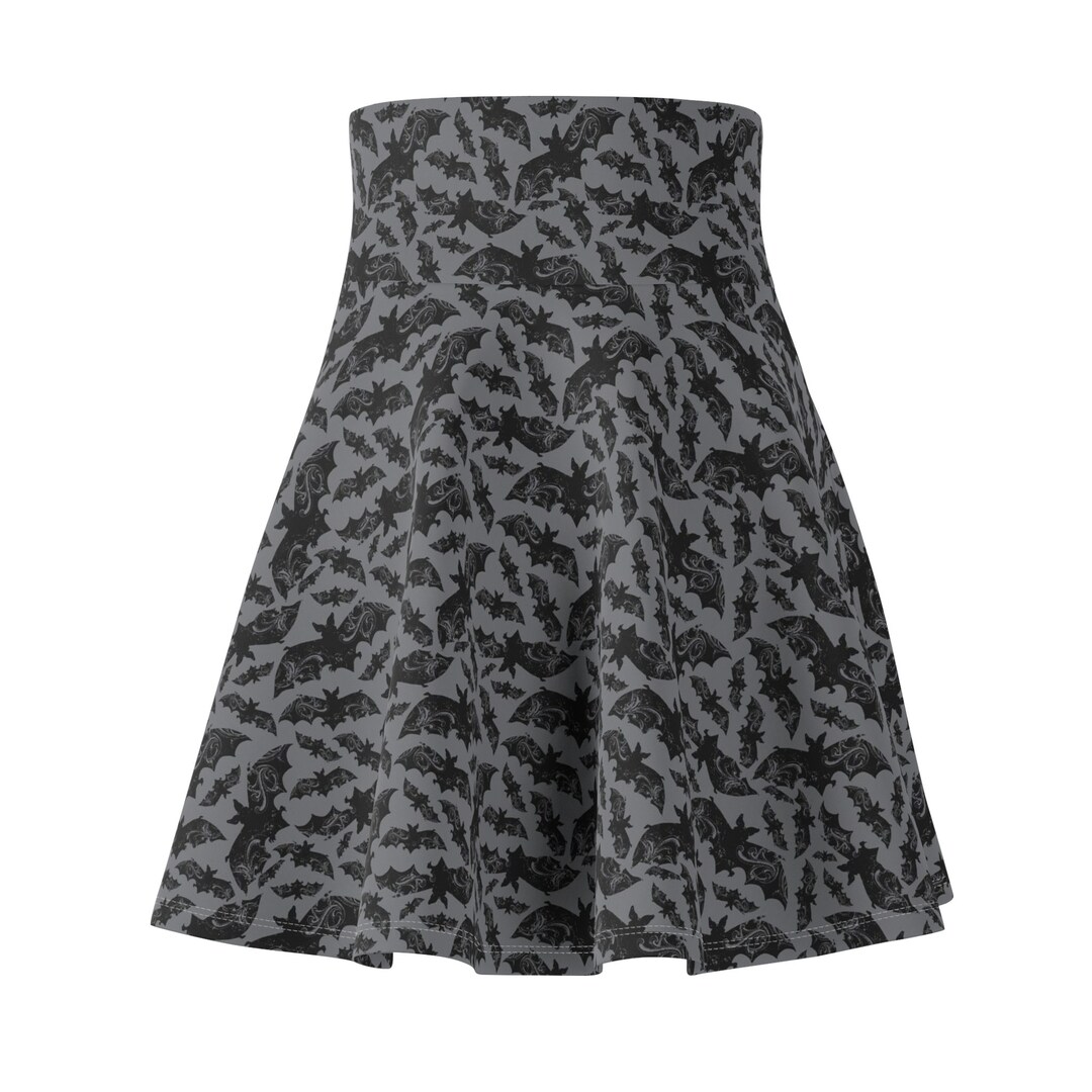 Black Lace Bat Punk Goth Chic Women's Skater Skirt - Etsy