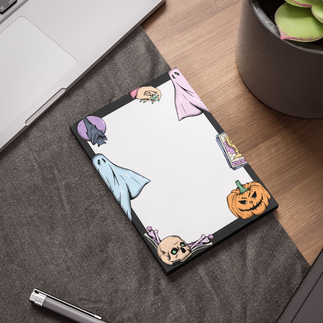Spooky Ghost Pumpkin Skull Post-it® Note Pads - Etsy