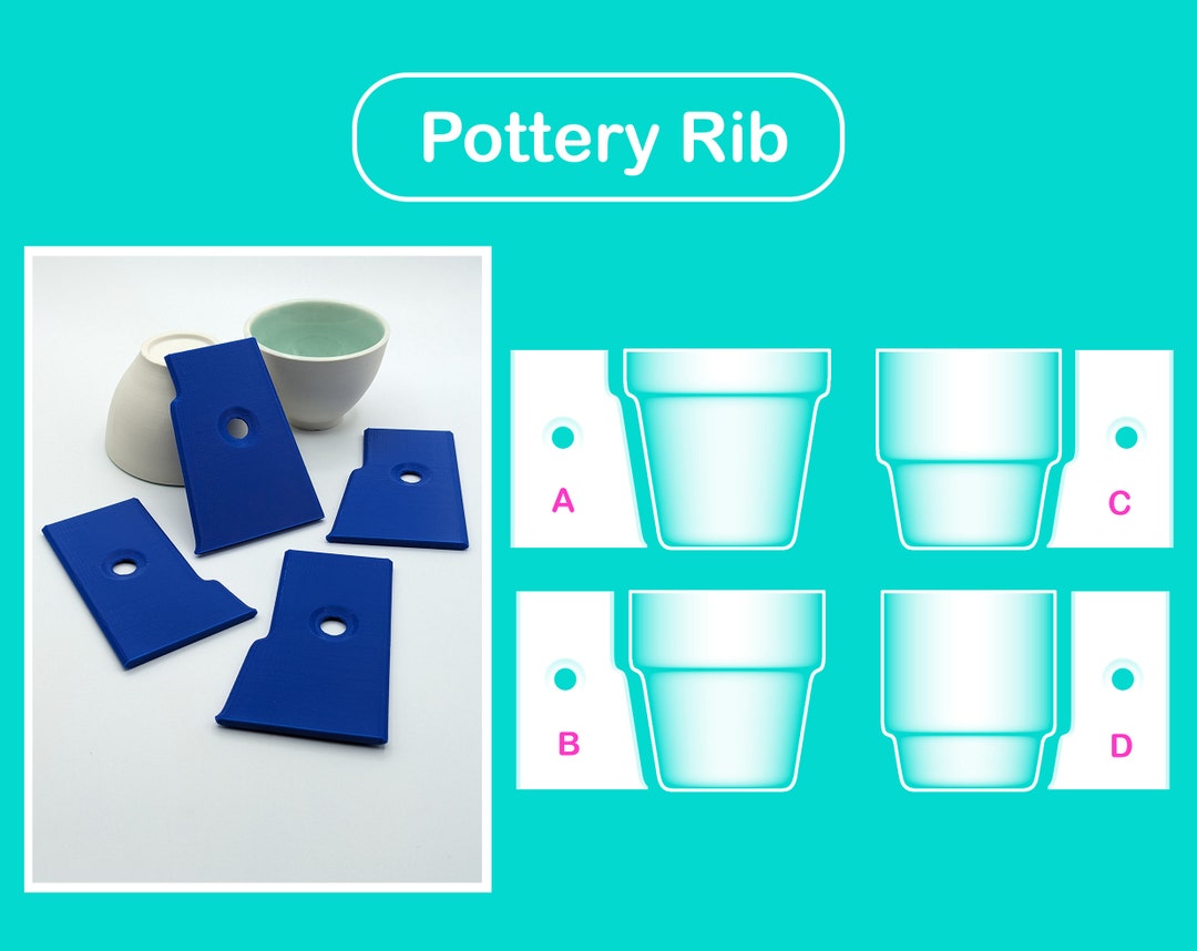Estèque Gabarit / Pottery Tool / Pottery Rib / PLA+ 3D Print / Shape ...