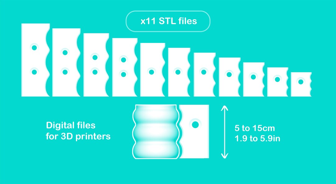 3D Digital Files Estèque Gabarit X11 / STL Files / Pottery Tool ...