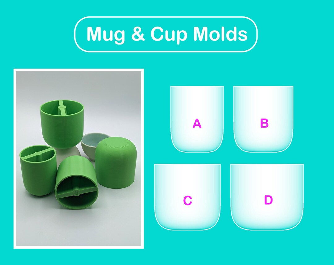 Pottery Mug and Cup Mold / Pottery Form / Modeling Tool / Base Guide ...