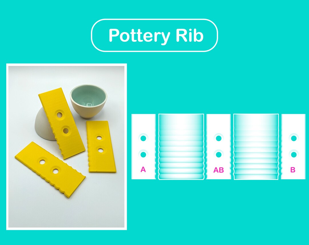 Estèque Gabarit / Pottery Tool / Pottery Rib / PLA+ 3D Print / Shape ...