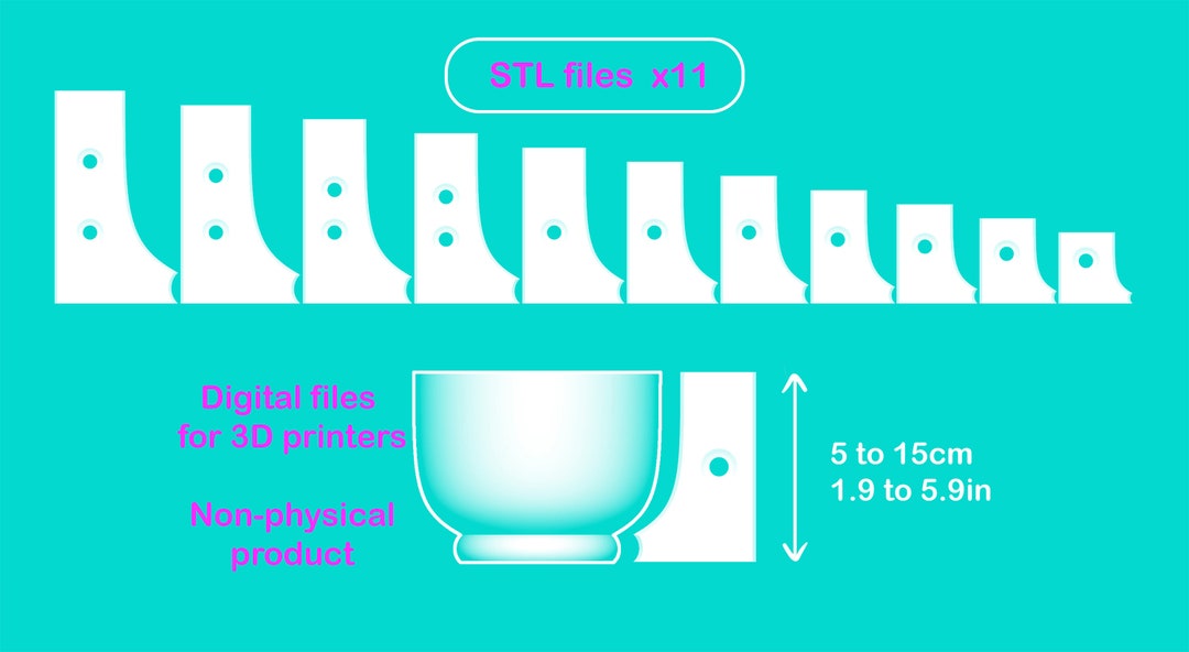 3D Digital Files Estèque Template X11 / STL Files / Pottery Tool ...