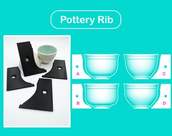 Estèque Gabarit / Pottery Tool / Pottery Rib / PLA 3D Print / Shape ...