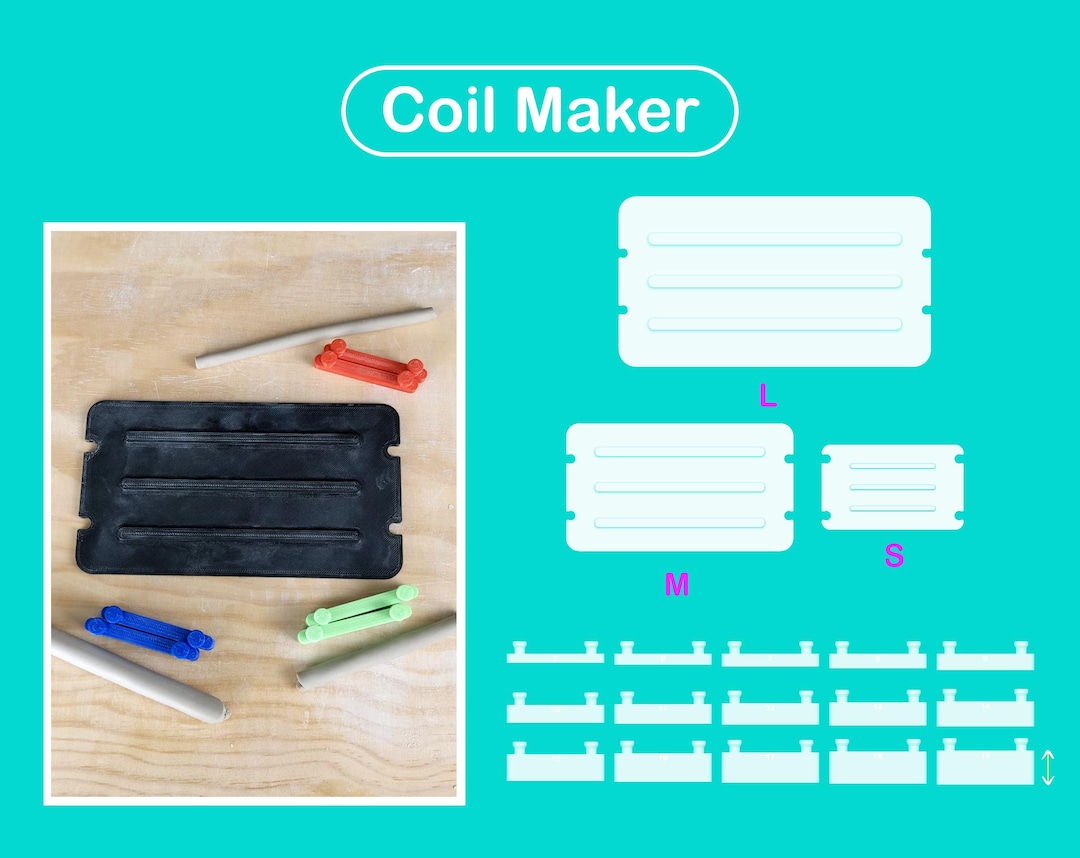 Pottery Coil Maker / Clay Tool / Pottery Tool / Thickness Rolling Gauge ...