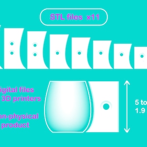 3D Digital Files Estèque Template X11 / STL Files / Pottery Tool ...