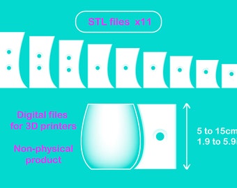 3D Digital Files Rim Cone X5 / STL Files / Pottery Tool / Pottery Rib ...