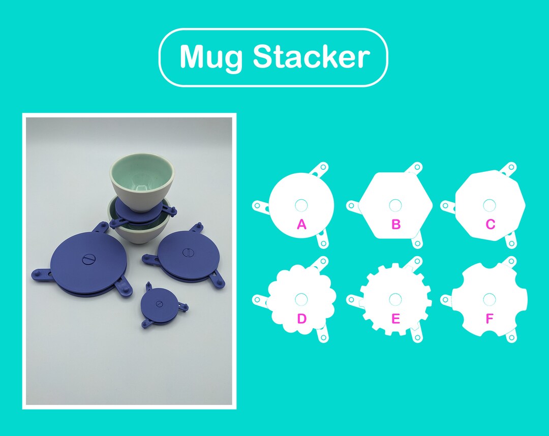 Mug Stacker Organizer / Pottery Tool / PLA 3D Print / Ceramic Utensil ...