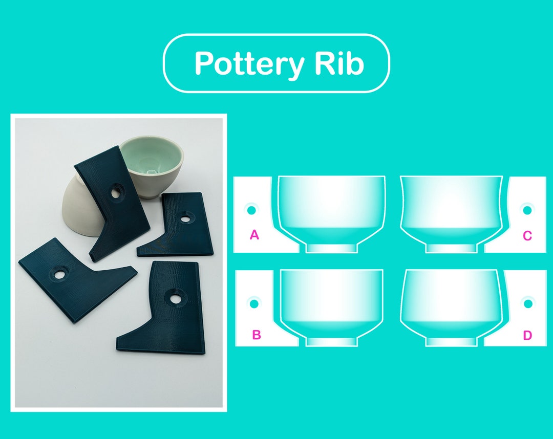 Estèque Gabarit / Pottery Tool / Pottery Rib / PLA+ 3D Print / Shape ...