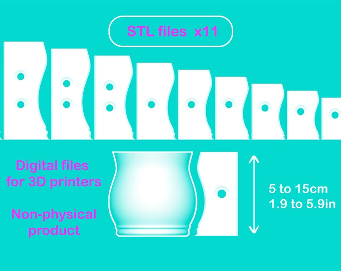 3D Digital Files Estèque Template X11 / STL Files / Pottery Tool ...