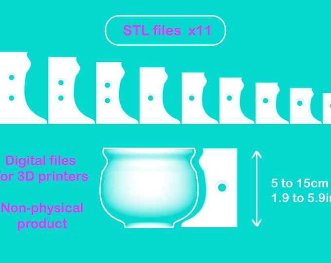 3D Digital Files Estèque Template X11 / STL Files / Pottery Tool ...