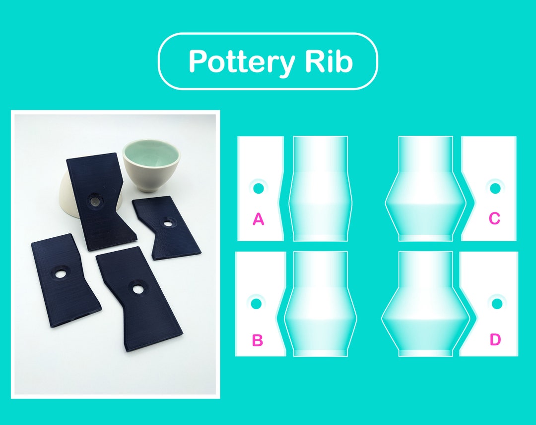Estèque Gabarit / Pottery Tool / Pottery Rib / PLA+ 3D Print / Shape ...
