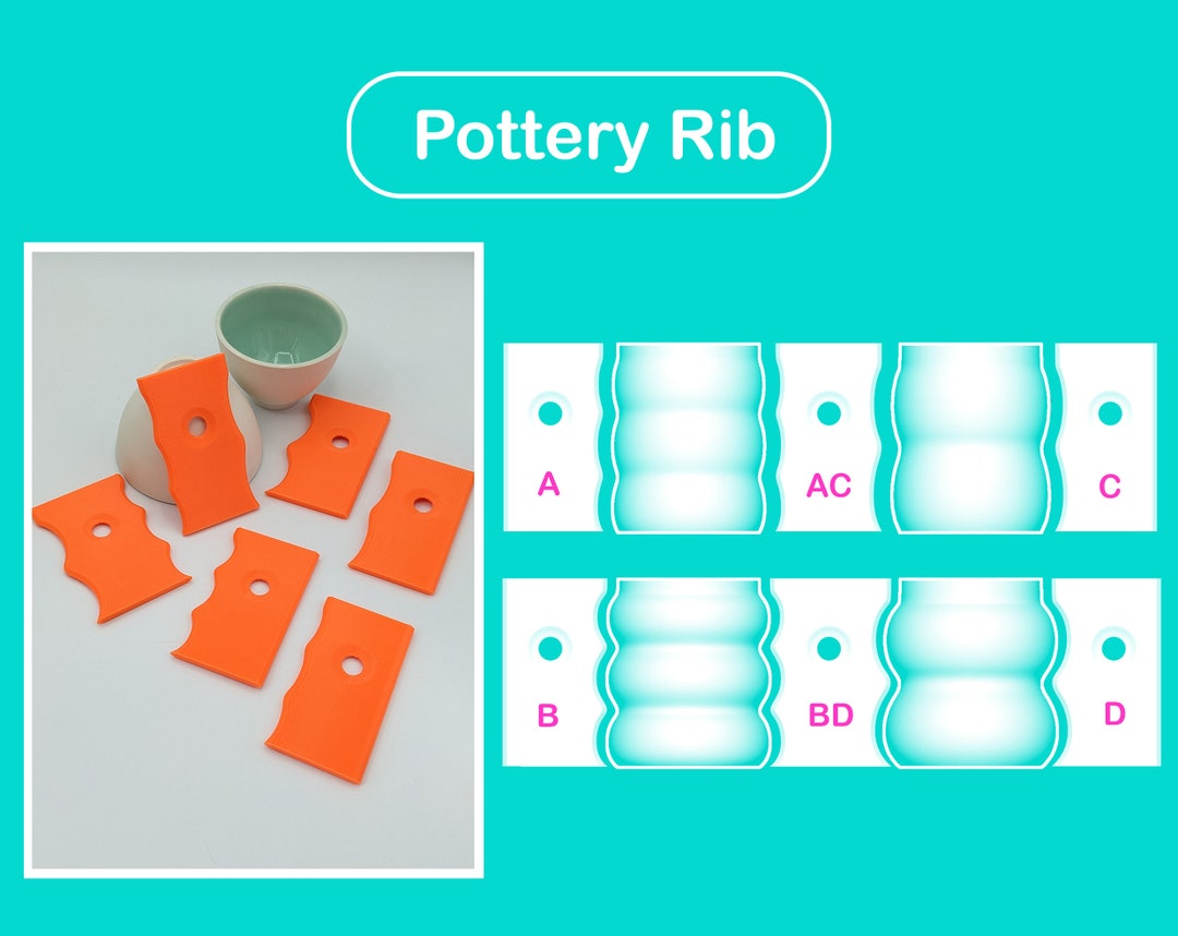 Estèque Gabarit / Pottery Tool / Pottery Rib / PLA+ 3D Print / Shape ...