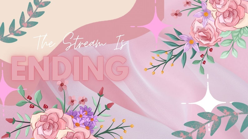 Powder Pink Roses Twitch Overlay Stream Package Beautiful - Etsy