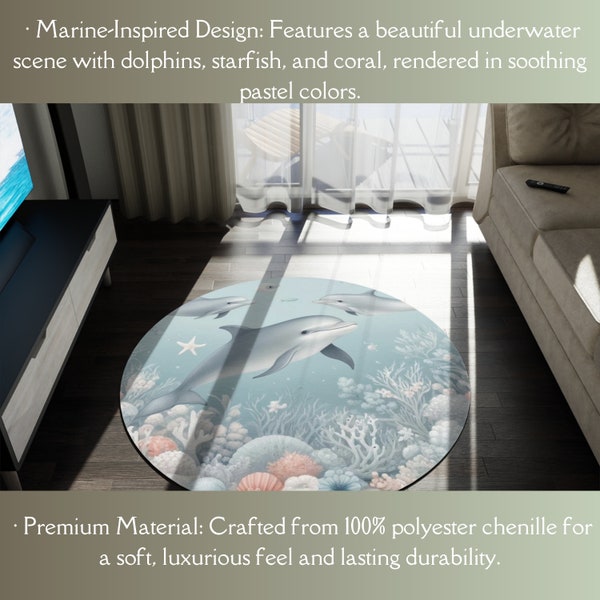 Blue Round Rug - Etsy