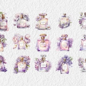 40 PNG Purple Perfume Clipart, Watercolor Enchanting Perfume, Fragrance ...