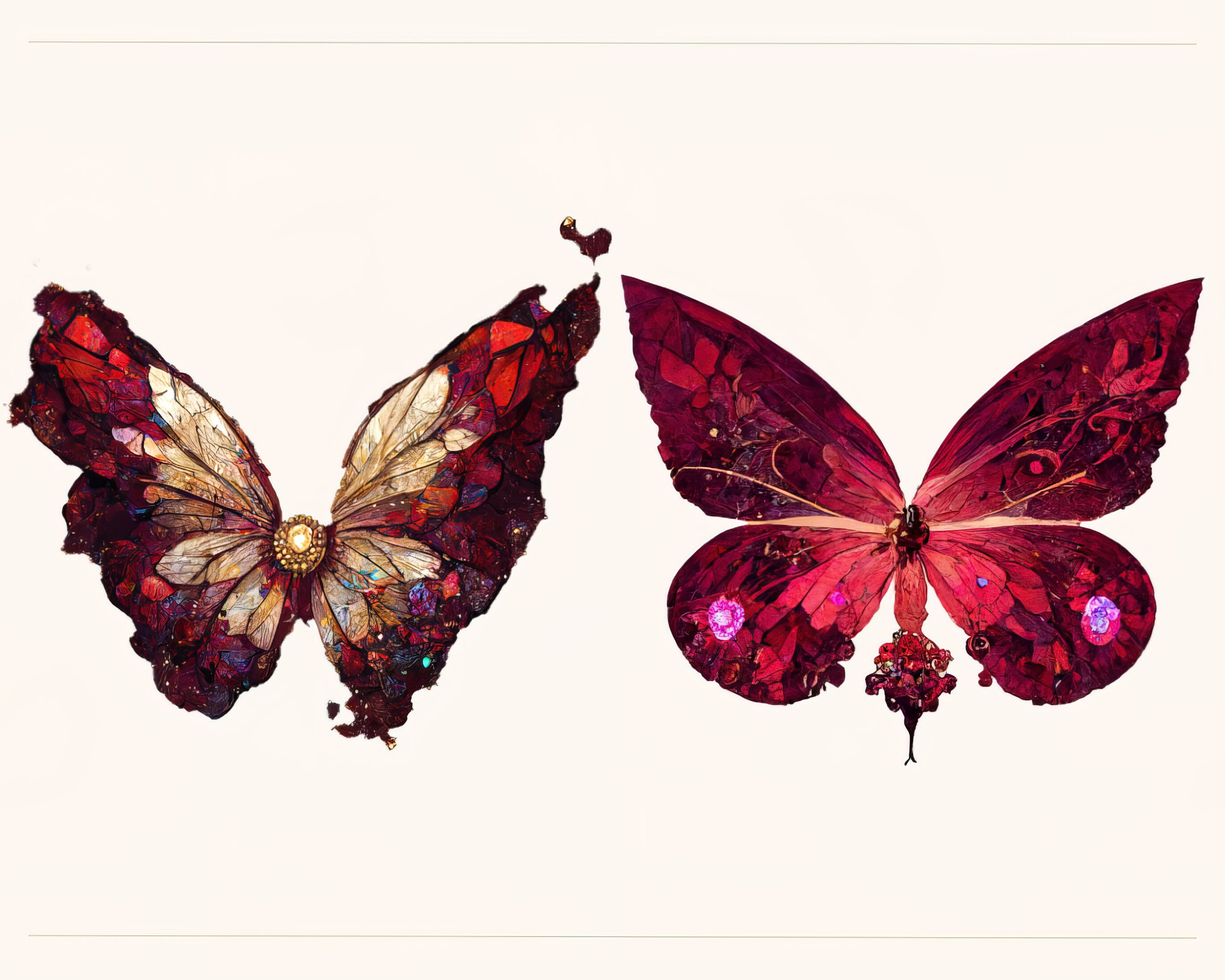 9 PNG Mystical Stained Red Butterfly Clipart, Fairy Fantasy Clipart ...