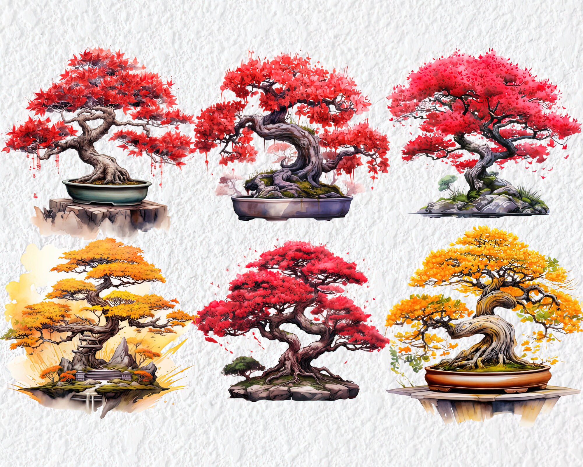 38 PNG Bonsai Tree Shrines Watercolor Clipart Frame Antique Watercolor ...