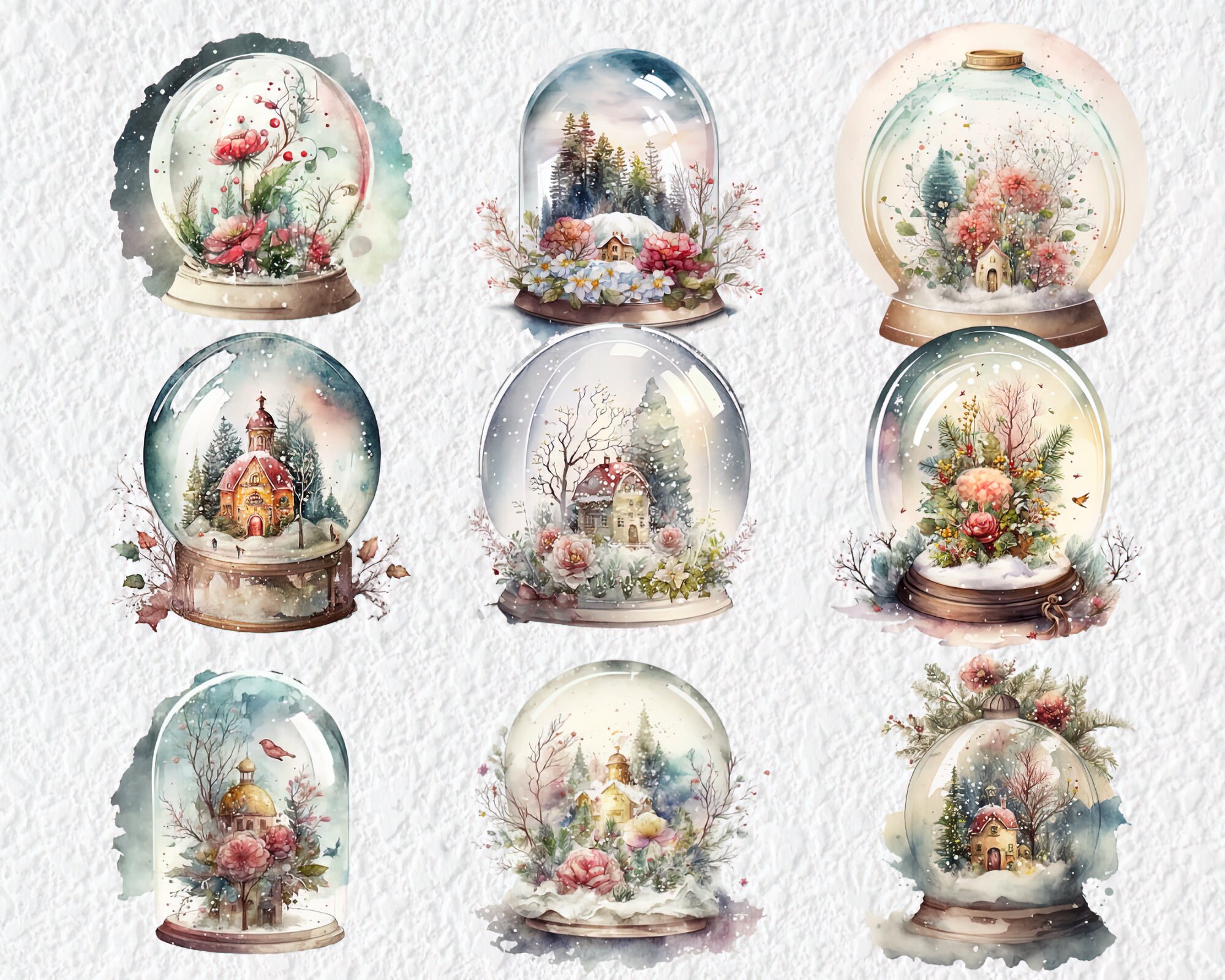 120 PNG Christmas Bundle Clipart ,watercolor Big Bundle Christmas ...