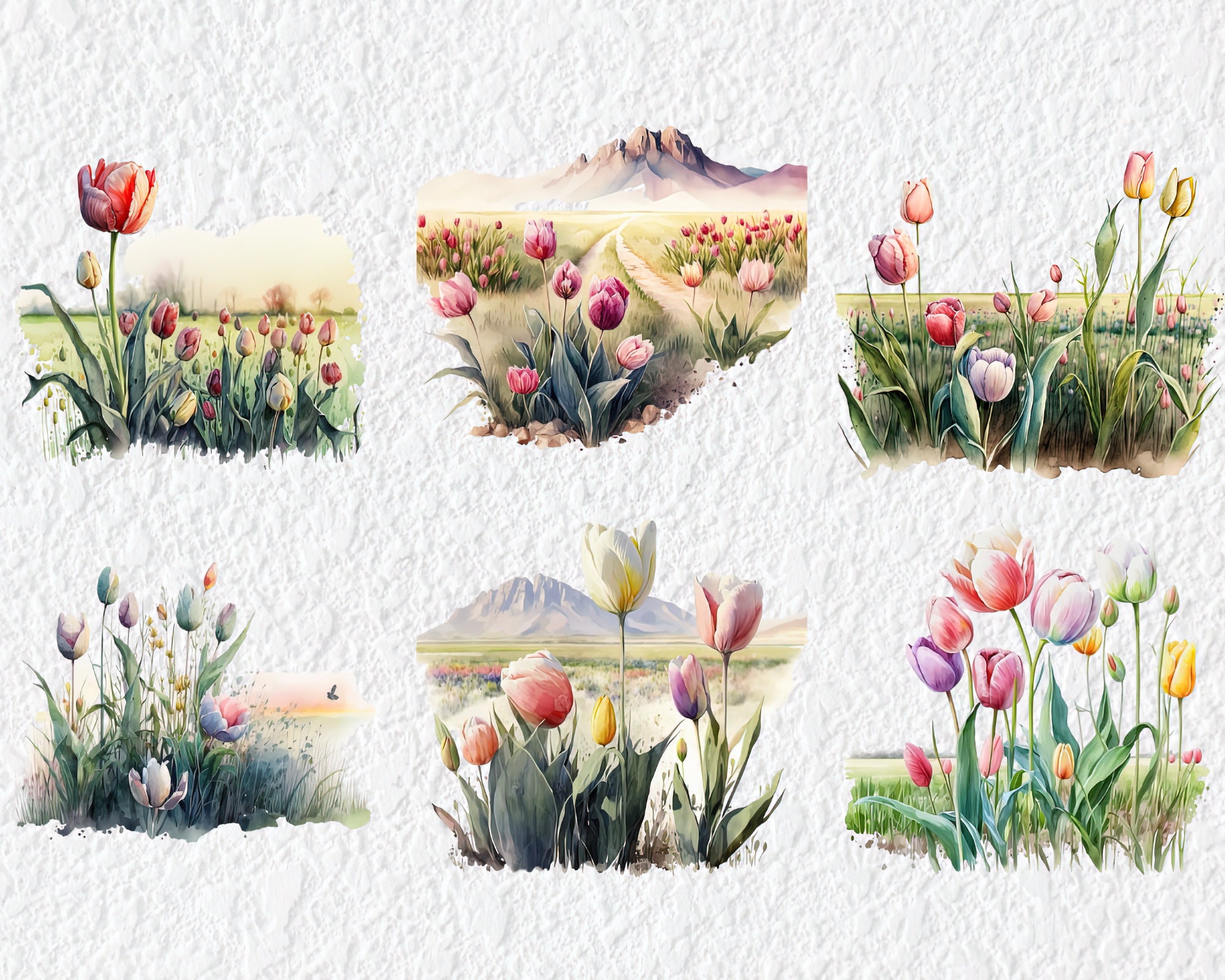 Tulip Clipart, Wedding Clipart, Flowers Clipart Bundle, Spring Flowers ...