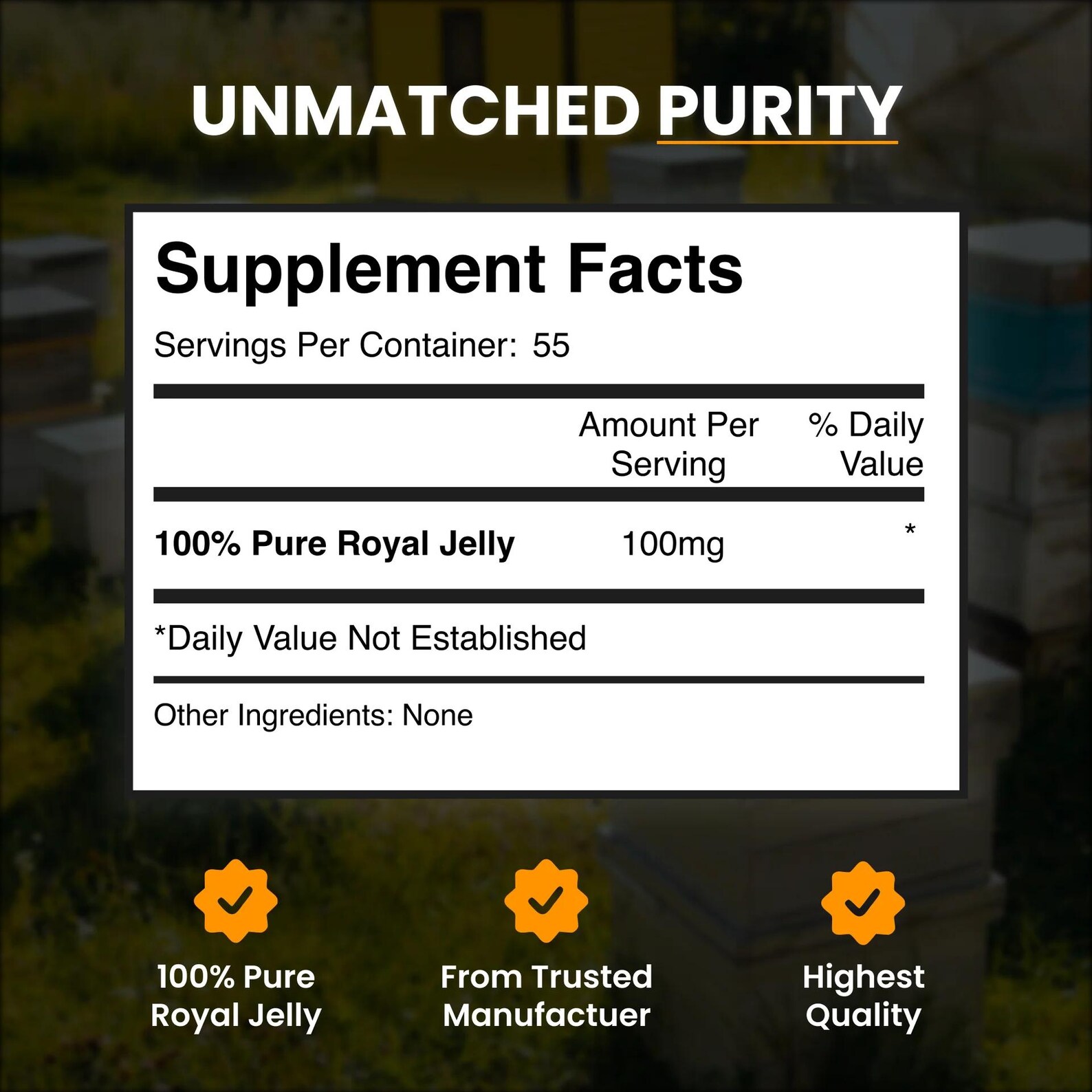 100% Pure Fresh Royal Jelly Highest Quality, Gelee Royale 55g,110g,165g Bee Honey Raw Product ...